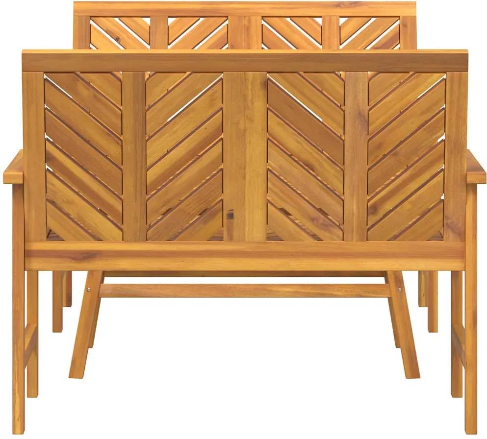 Zahradní lounge set 3 ks Hnědá Masivní akátové dřevo 3154128