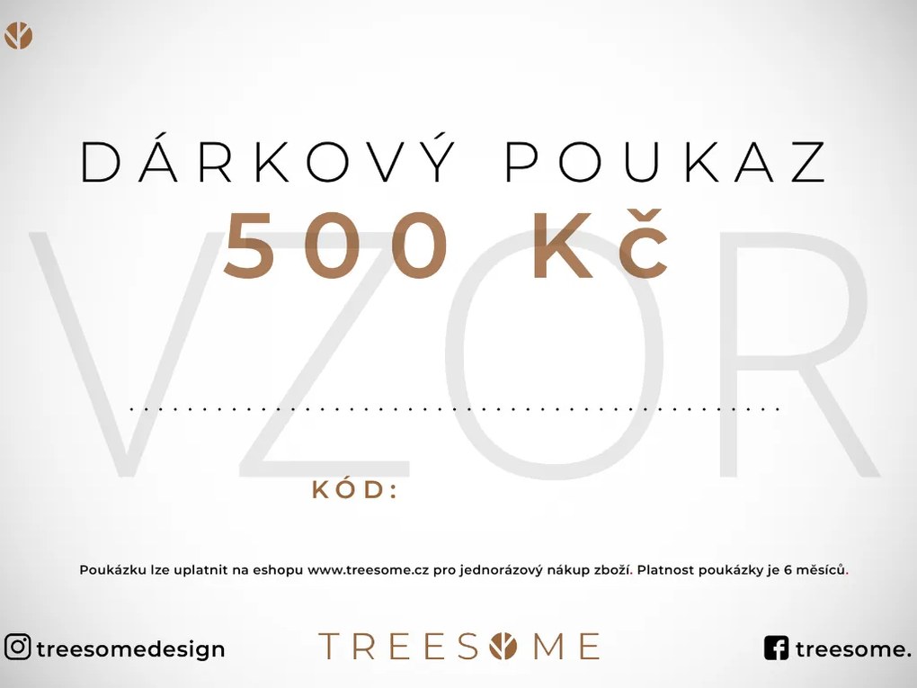 Dárkový Poukaz Cena: 500 Kč