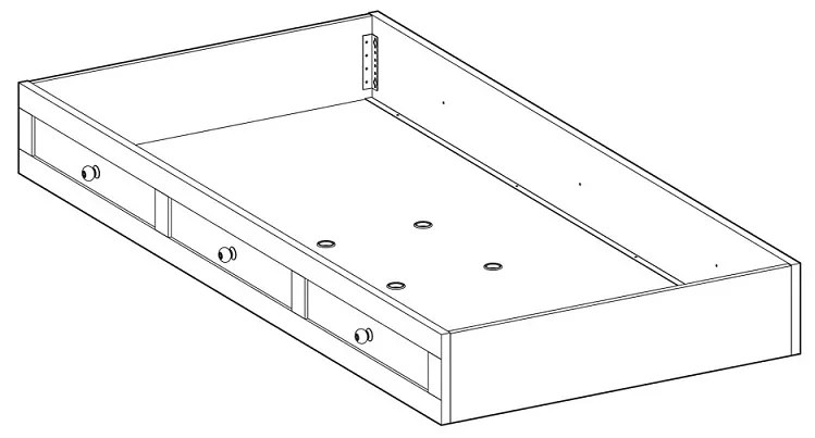 Zásuvka pod postel Lilian 90x190cm - bříza