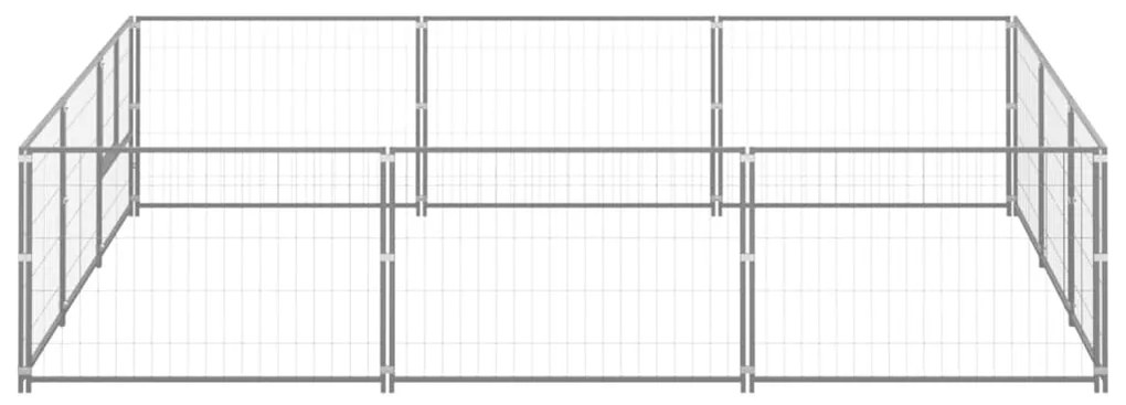 Psí kotec stříbrný 9 m² ocel