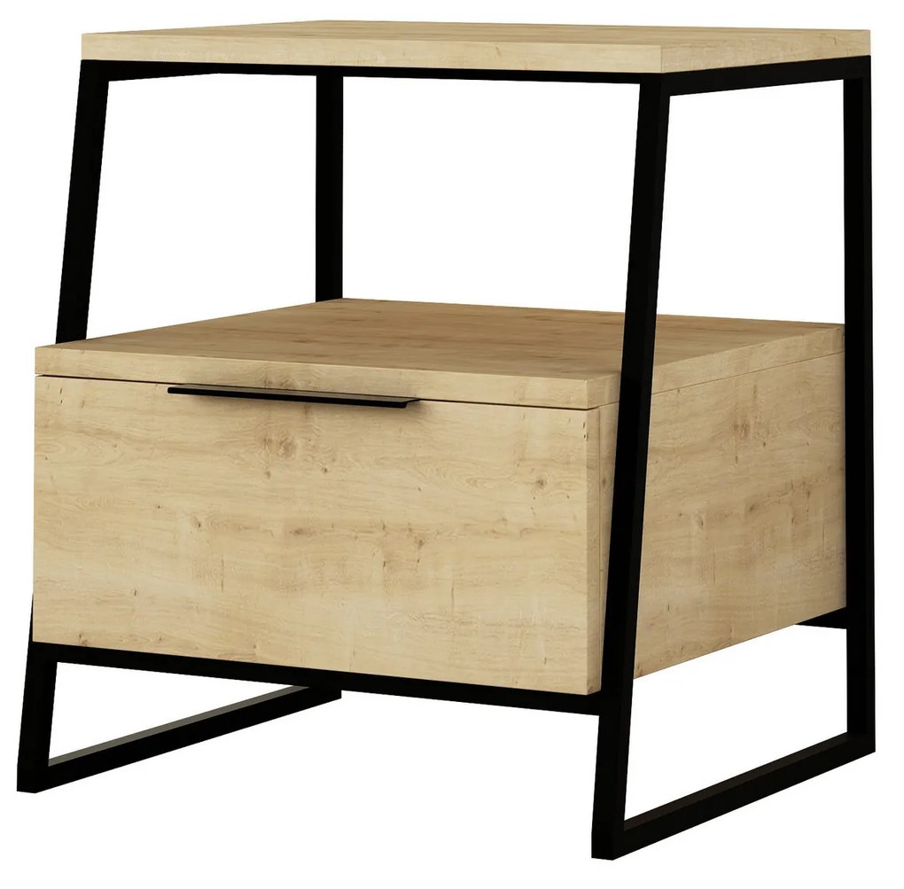 KALUNE DESIGN Noční stolek PAL hnědý 855DTE3516