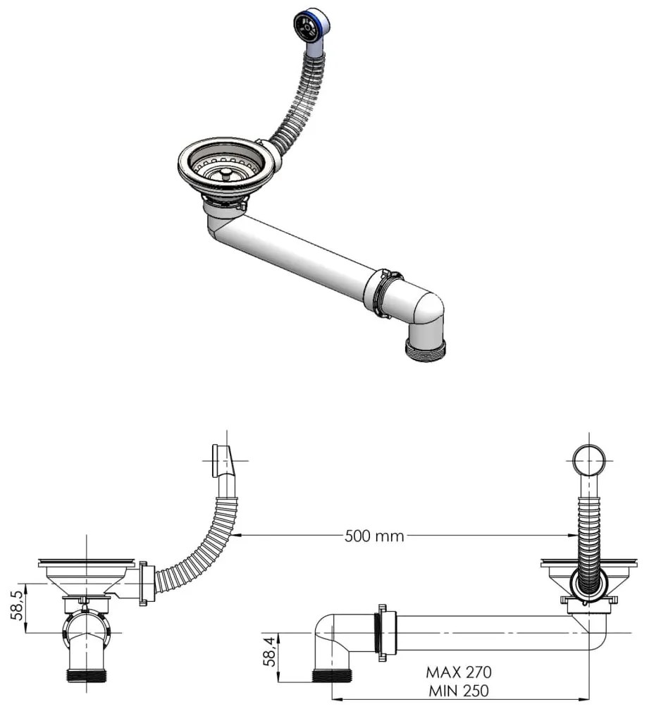 vidaXL Marketos Žulový kuchyňský dřez jednoduchý béžový