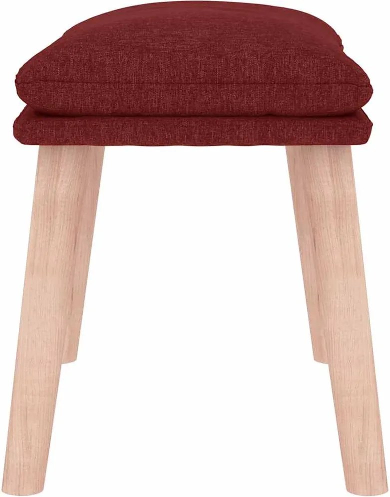 Podnožka vínová 45 x 29,5 x 35 cm textil 341432