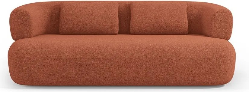 Pohovka z textilie bouclé v terakotové barvě 178 cm Jenny – Micadoni