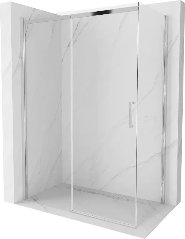 Mexen Omega sprchový kout 160x90cm, 8mm sklo, chromový profil-čiré sklo, 825-160-090-01-00