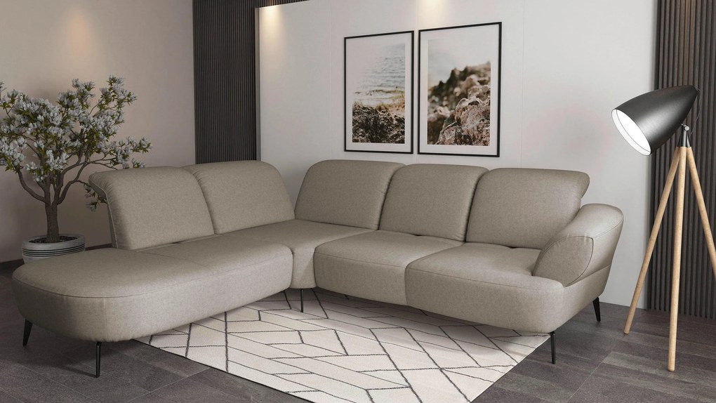 XXXLutz ROHOVÁ SEDAČKA, textil, šedohnědá Sit & More - Sedací soupravy - 00014401322R
