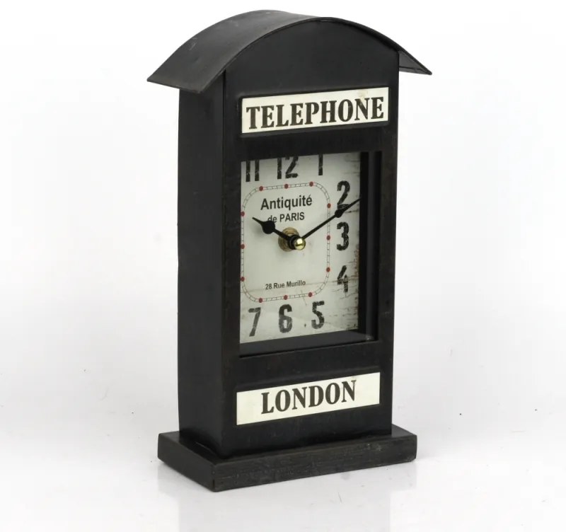 Stolní hodiny telefonní budka London 26cm