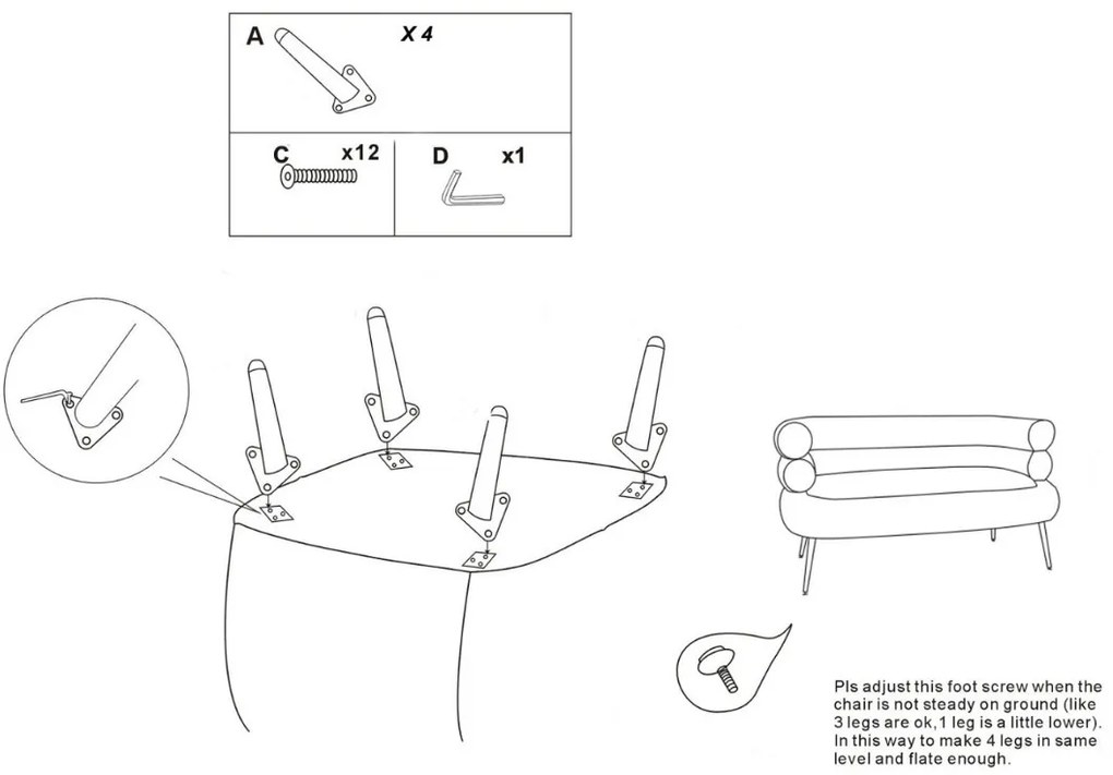 Designová pohovka Harmony 133 cm šedá / stříbrná