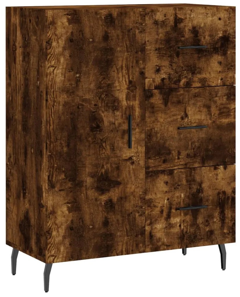 Skříň highboard kouřový dub 69,5 x 34 x 180 cm kompozitní dřevo - Default Title