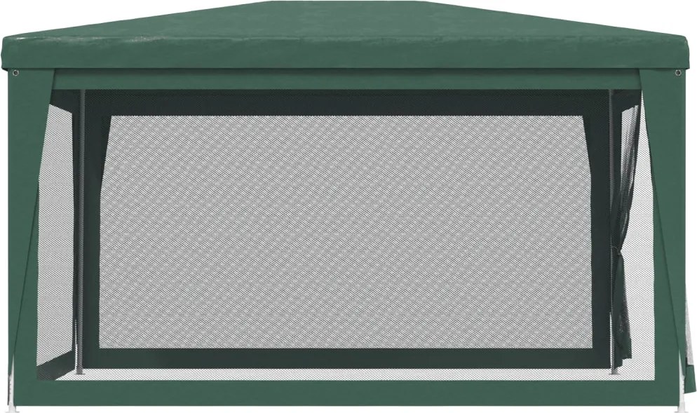 Party stan se 4 síťovanými bočnicemi zelený 3 x 4 m HDPE 319233