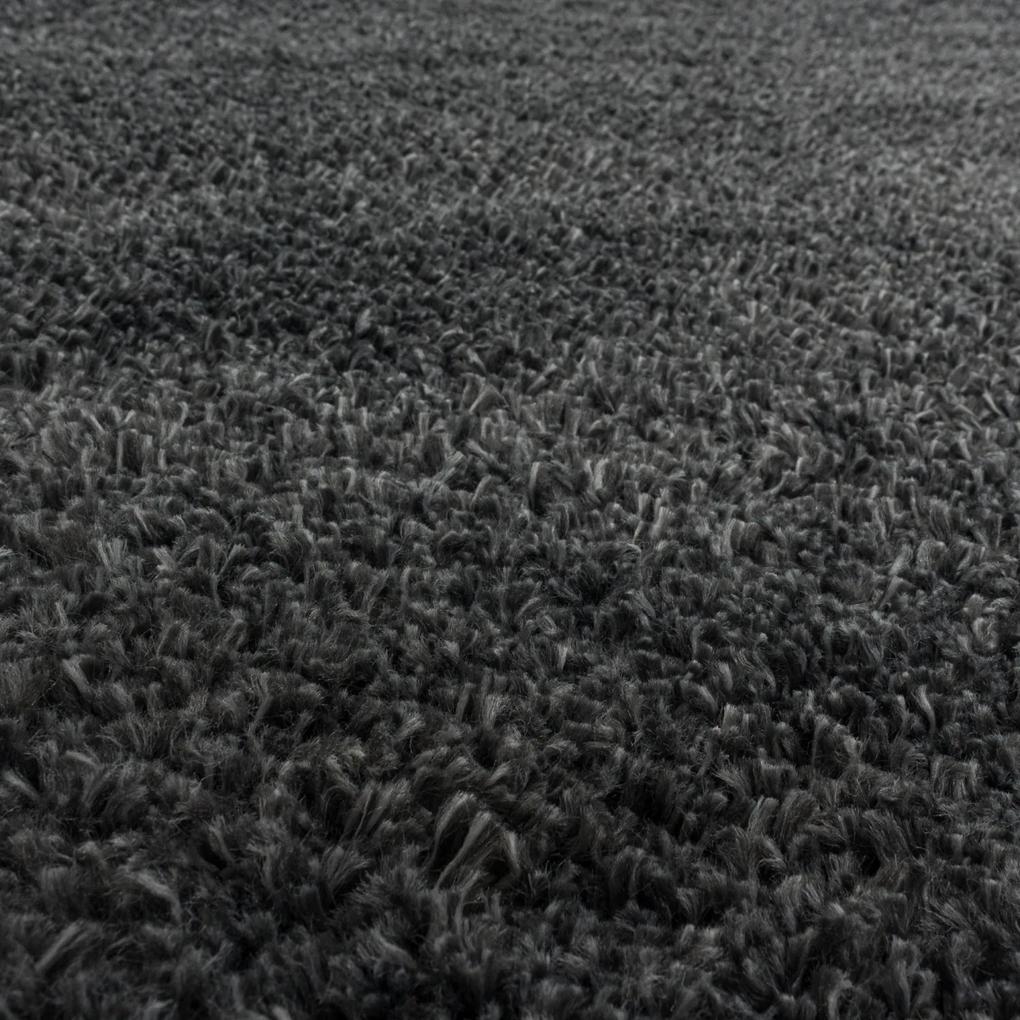 Ayyildiz koberce Kusový koberec Fluffy Shaggy 3500 grey kruh - 200x200 (průměr) kruh cm
