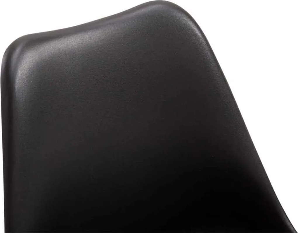 Sada 4 jídelních židlí Maverick W plast – černá