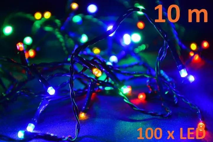 Barevné vánoční osvětlení na stromeček venkovní / vnitřní, 100 LED, 20 m