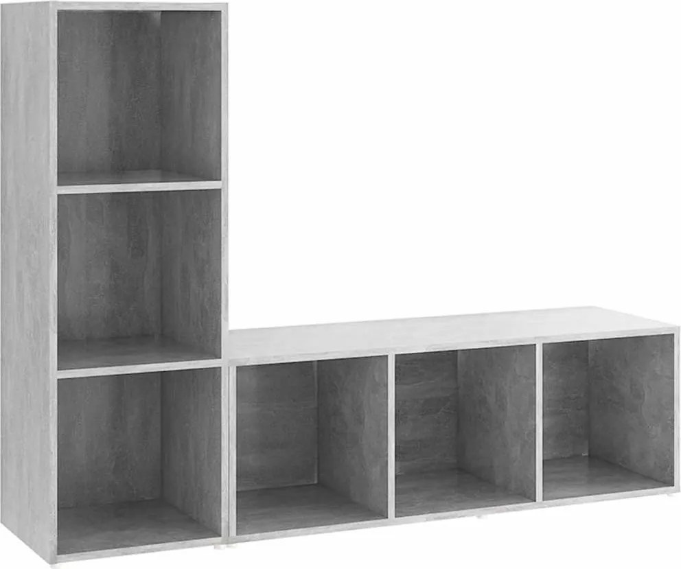 TV skříňky 2 ks betonově šedé 107 x 35 x 37 cm dřevotříska 3079938