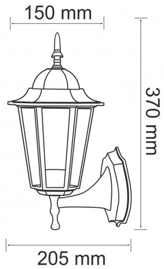 Venkovní nástěnné svítidlo 1xE27/20W/230V IP43 černá