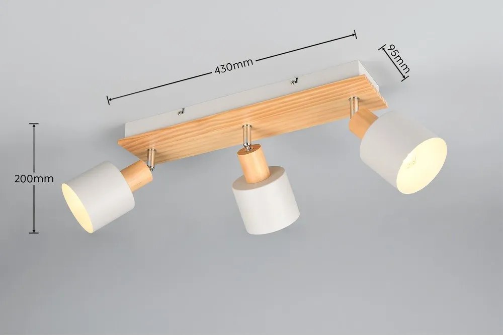 Bodové svítidlo v bílo-přírodní barvě ø 9 cm Shanti – Trio