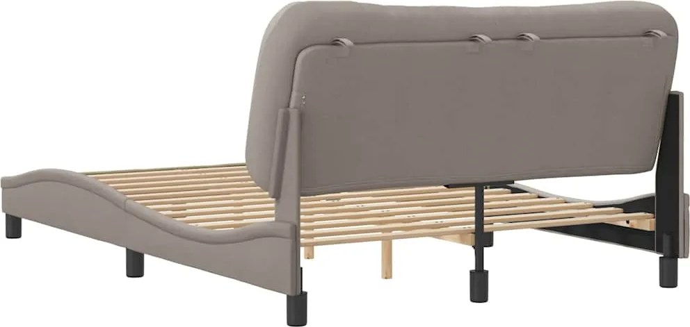 Rám postele bez matrace Hvar taupe 140 x 190 cm textil 3207769