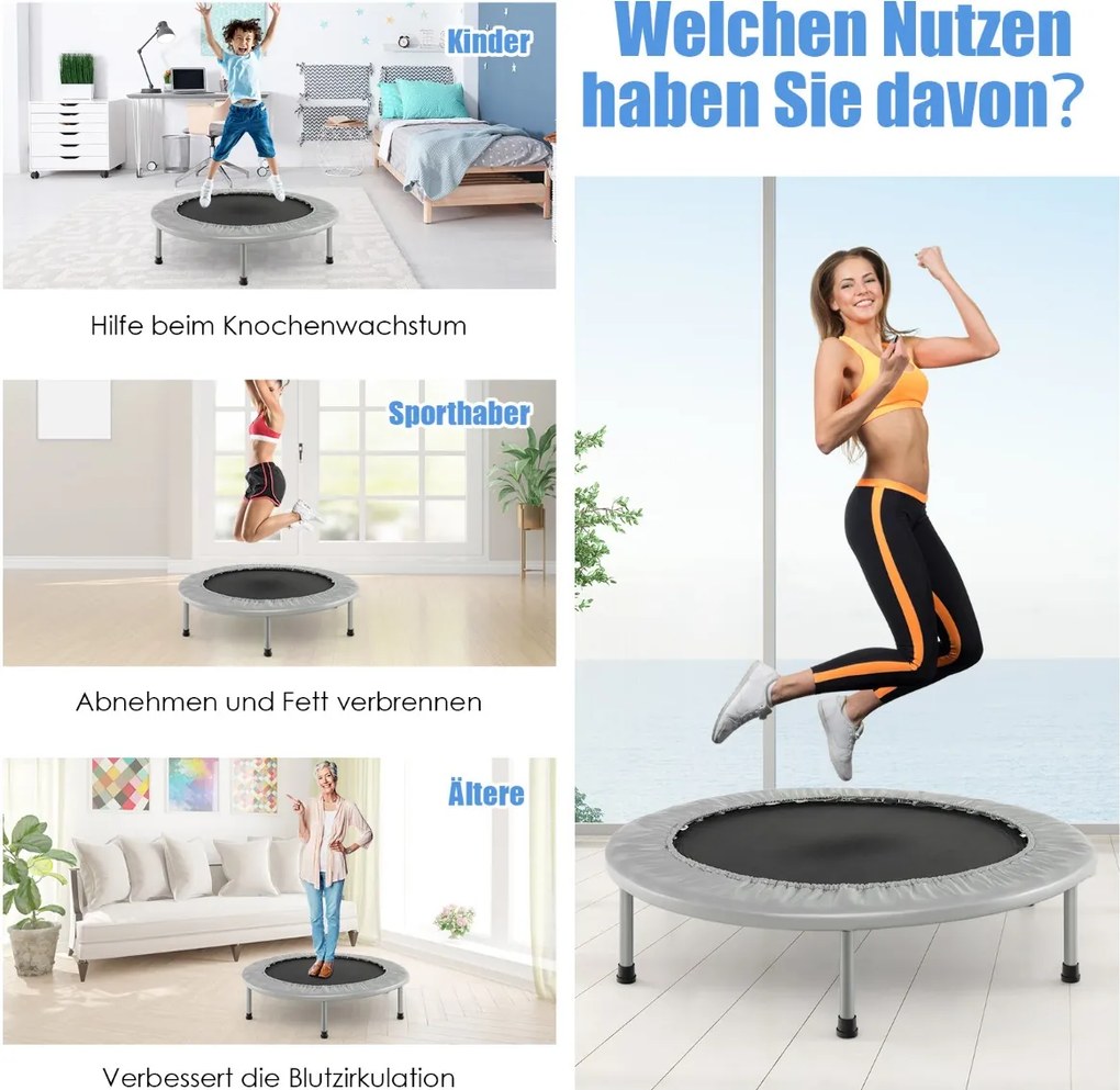Costway Φ97 cm mini trampolína fitness trampolína skládací dětská trampolína