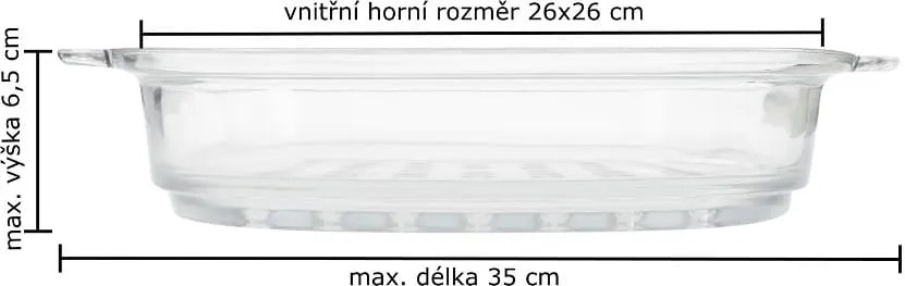 Pyrex Skleněný napařovací nástavec 26 x 26 x 6,5 cm