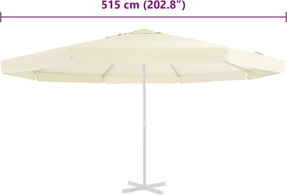 Náhradní potah na zahradní slunečník pískový 515 cm 312538