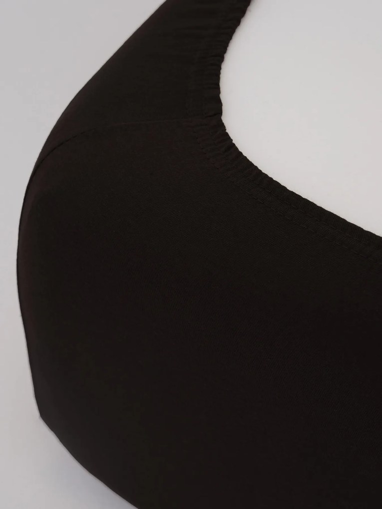 MK Lůžkoviny Jersey prostěradlo Classic 200 × 200 cm - tmavě hnědá