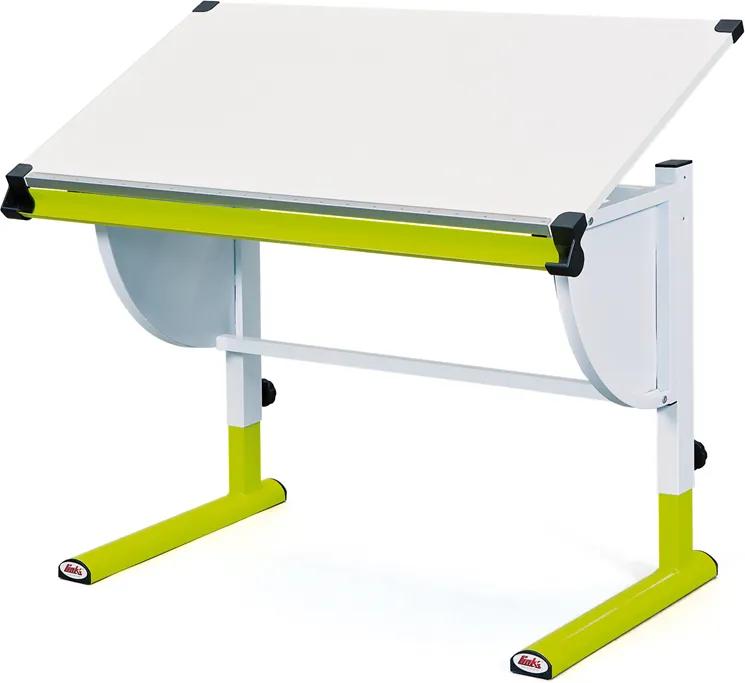 Dětský rostoucí psací stůl CETRIX bílo-zelený