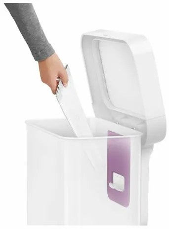 Pedálový odpadkový koš Simplehuman – 45 l, matná ocel, FPP, kapsa na sáčky, 45 l