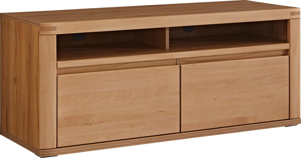 XXXLutz NÍZKÁ KOMODA, jádrový buk, jádrový buk, 134/57/50 cm Voleo - Komody z masivu - 002412010802
