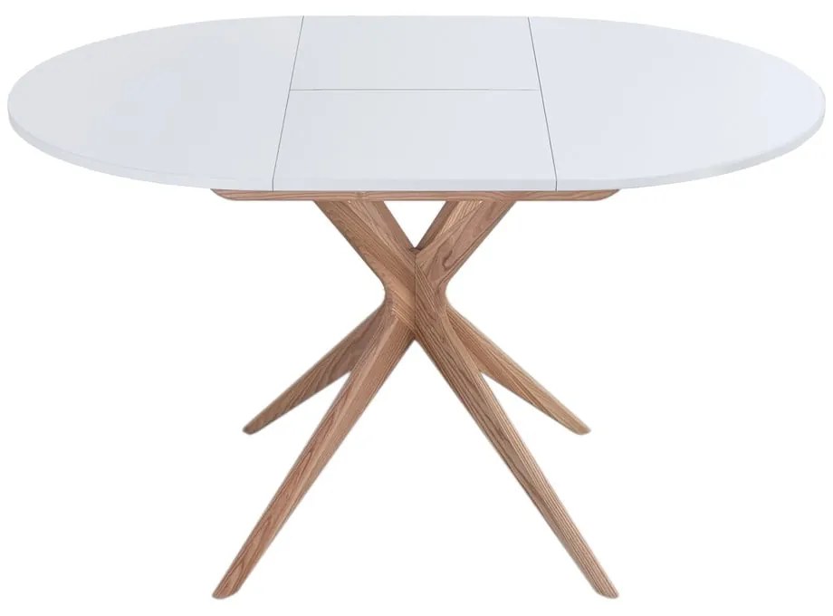 Kulatý rozkládací jídelní stůl s přídavnou deskou ø 90 cm Jubi – Ragaba