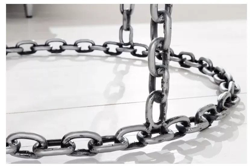 Massive home | Konferenční stolek CHAIN 65 CM stříbrný