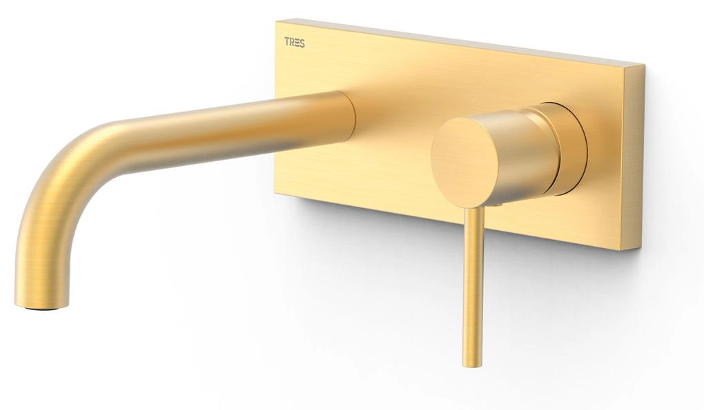 TRES Study Exclusive Jednopáková nástěnná baterie, ramínko 18 cm, zlatá matná 26230011OM