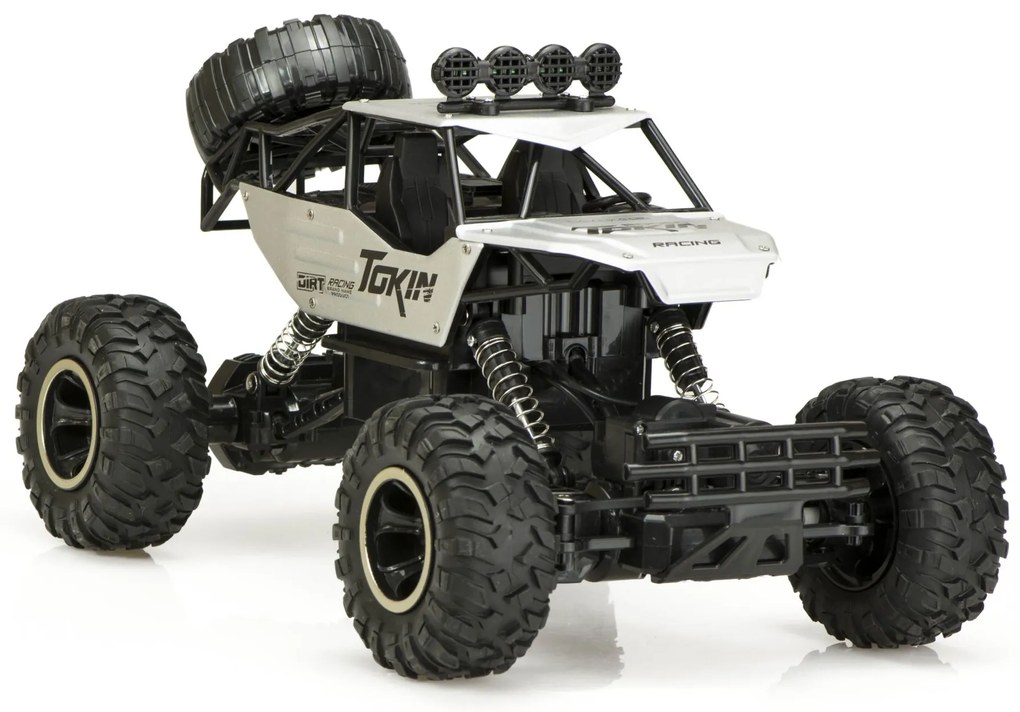 Rc auto rc auto rock crawler, 2,4 ghz, 1:12, stříbrné