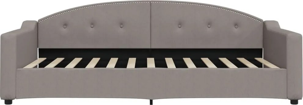 Válenda s přistýlkou a zásuvkami taupe 100 x 200 cm textil 3197574
