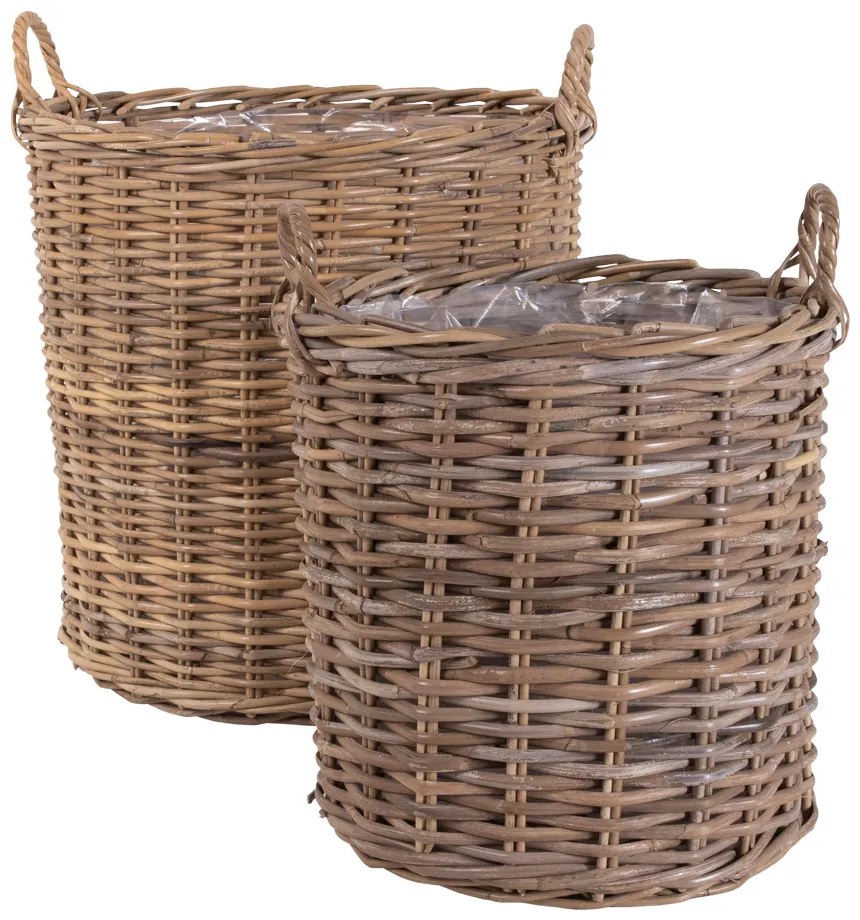 House Nordic Set 2 proutěných květináčů INDO 4401100