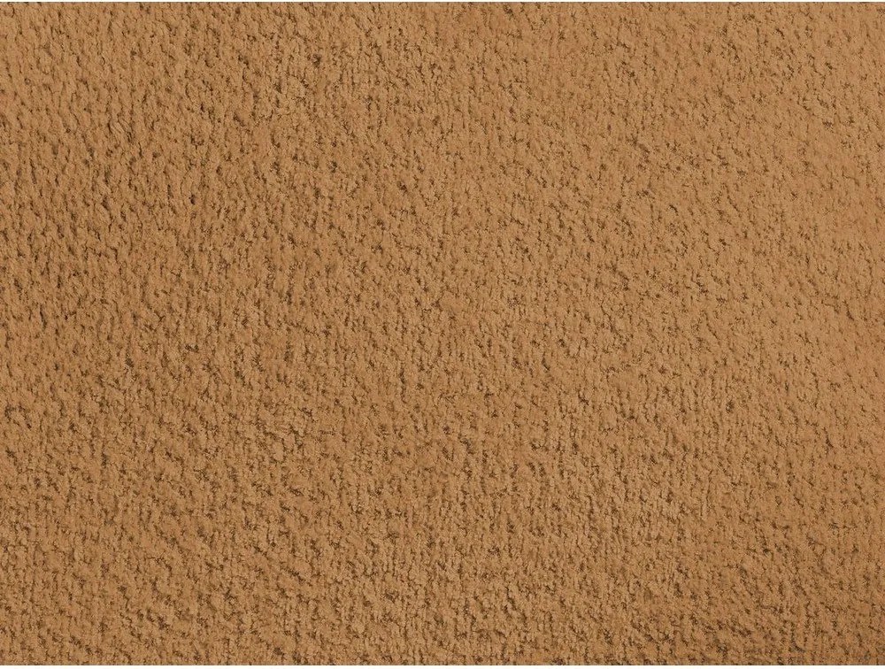 Okrově žlutá čalouněná čalouněná/z dřevotřísky dvoulůžková postel s úložným prostorem s roštem 160x200 cm Kumo – Bobochic Paris