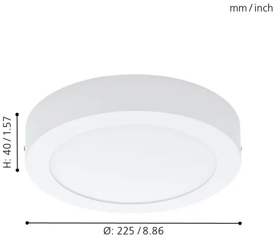 Eglo 94075 - LED stropní svítidlo FUEVA 1 LED/16,47W/230V
