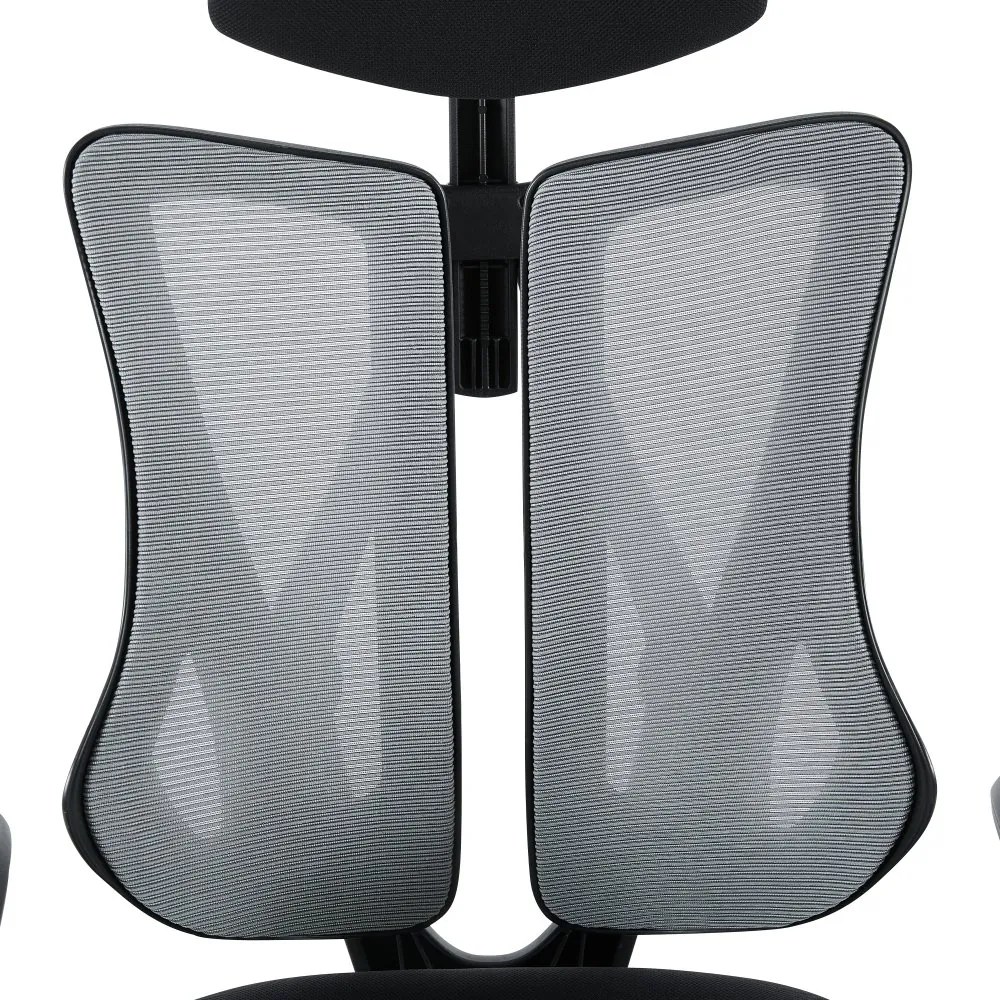 Kancelářská ergonomická židle MORA — síť / látka, šedá / černá