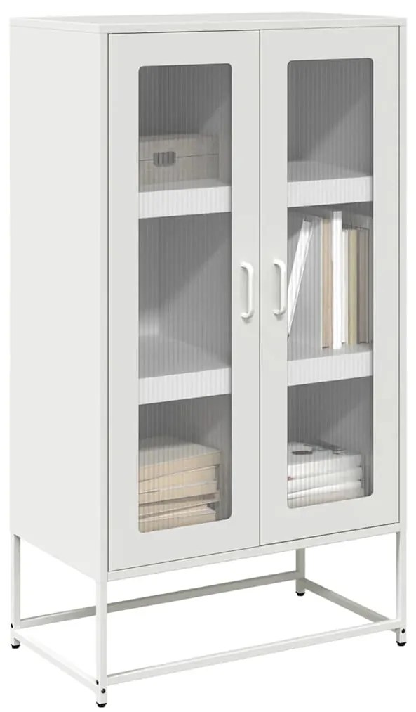 Skříň highboard bílá 68x39x123 cm ocel