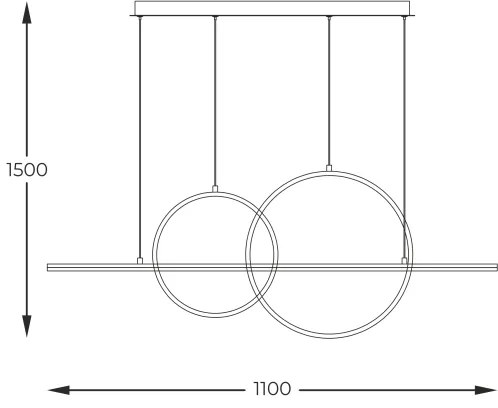 Zuma Line MD7358-2A-3GT - LED Lustr na lanku CHOLET LED/34W/230V zlatá