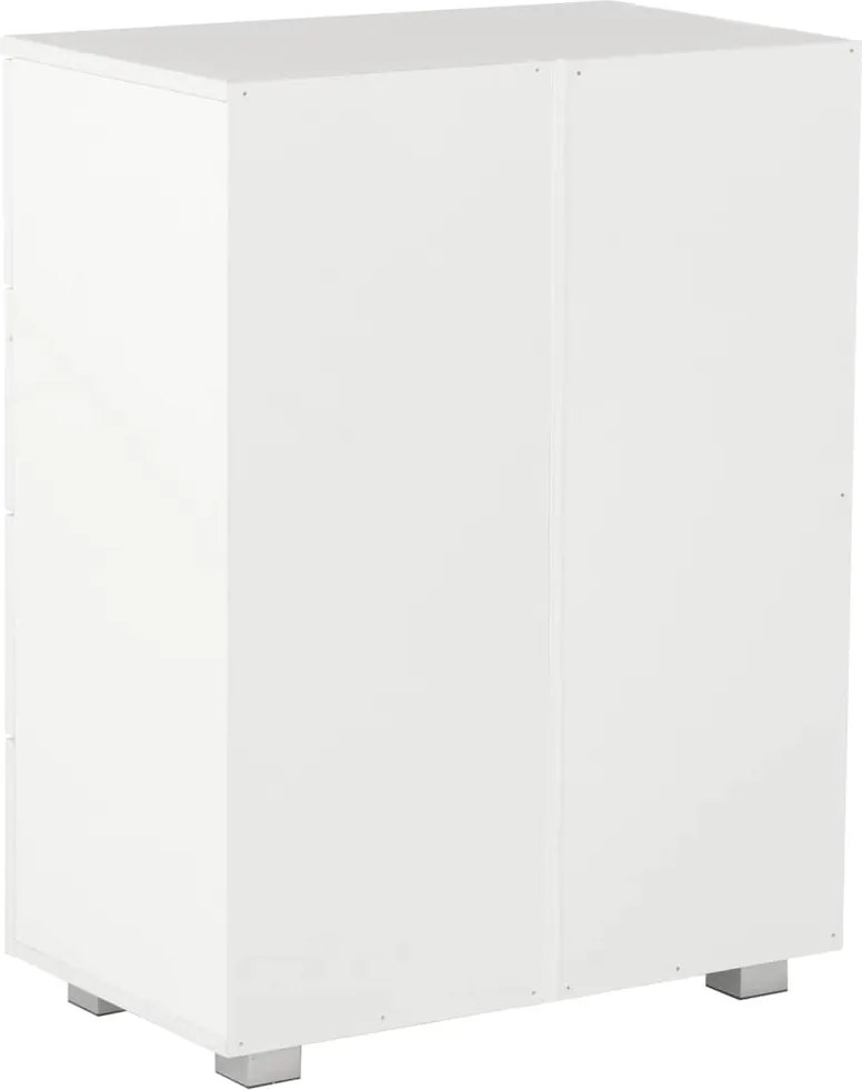 Příborník bílý s vysokým leskem 60x35x80 cm kompozitní dřevo 283712