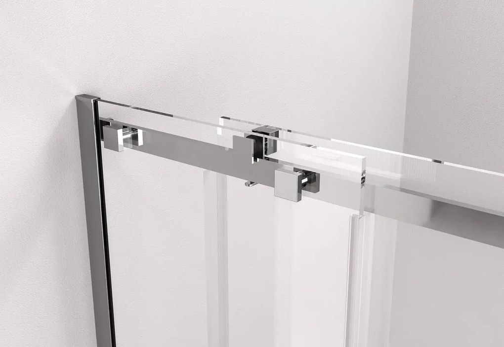 Polysan Polysan, THRON LINE SQUARE sprchové dveře 1200 mm, hranaté pojezdy, čiré sklo, TL5012-5002