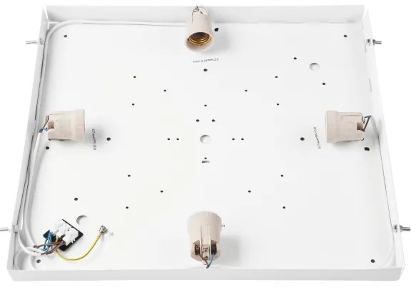 Stropní svítidlo OAK SQUARE 4xE27/15W/230V 48x48 cm dub/bílá