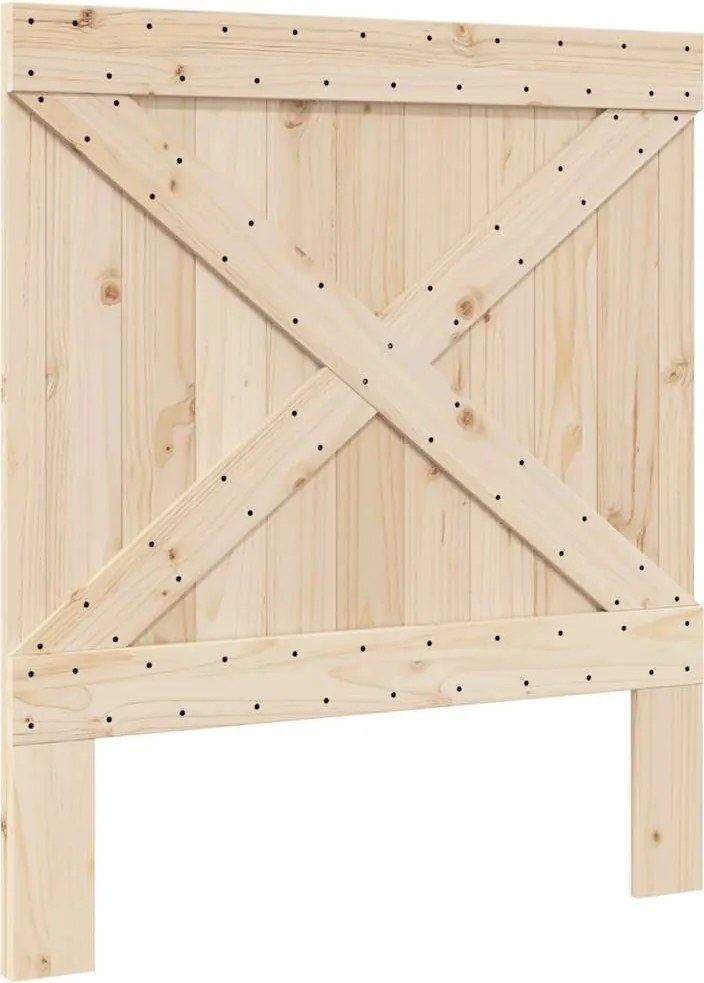 Rám postele s čelem 90 x 200 cm masivní borové dřevo 3281568
