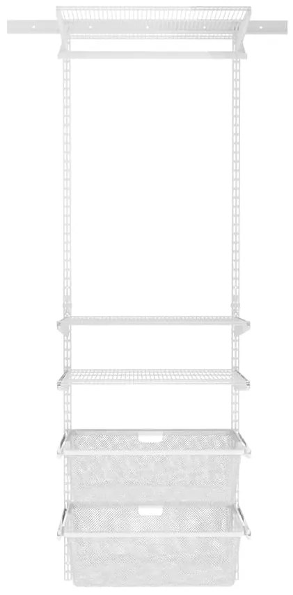 Nástěnný regál do šatny TOPTRACK, 200x60x40 cm