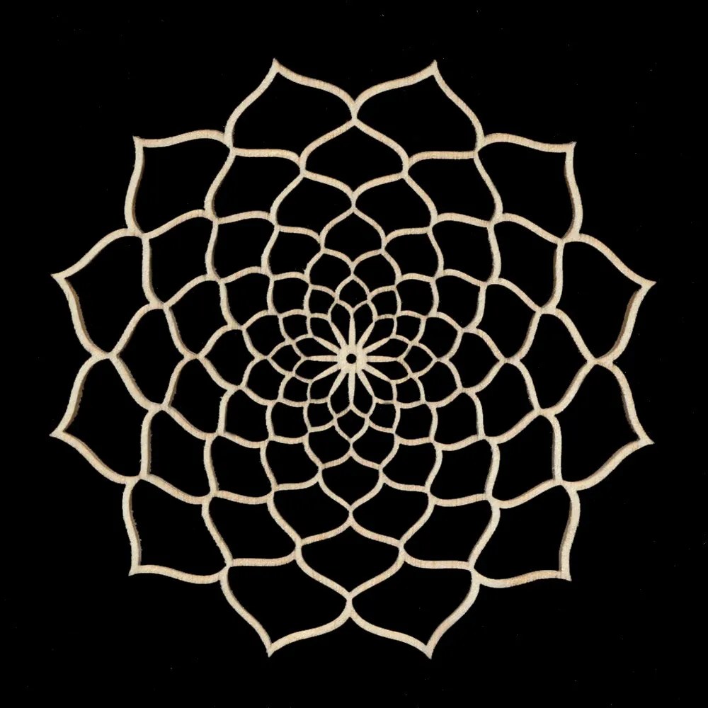 AMADEA Dřevěná dekorace mandala přírodní 20cm