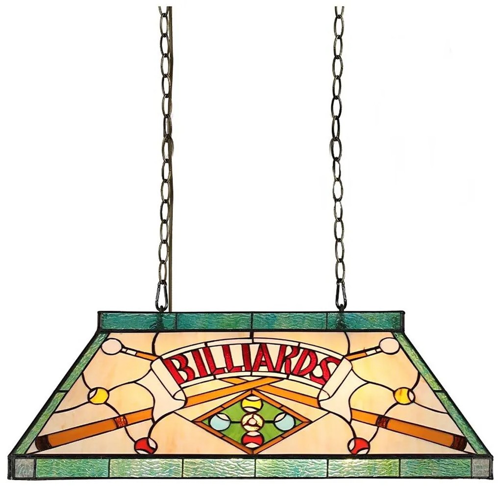 Prezent 1715 - Lustr na řetězu TIFFANY BILLIARD 3xE27/60W/230V