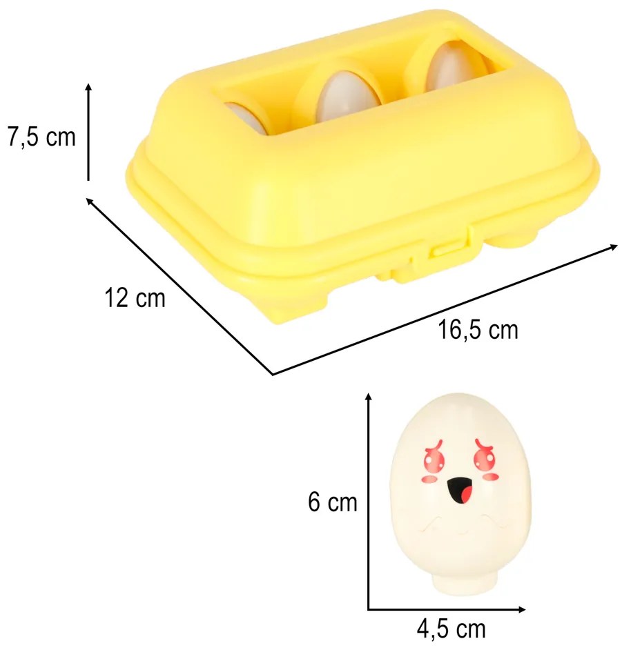 Creative Corner vzdělávací skládačka match shapes eggs montessori animals 6 ks