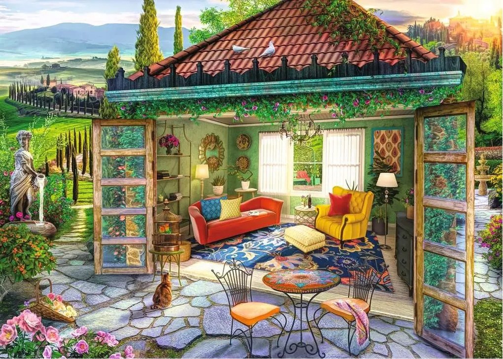 Puzzle ravensburger puzzle 169474 toskánská oáza 1000 dílků