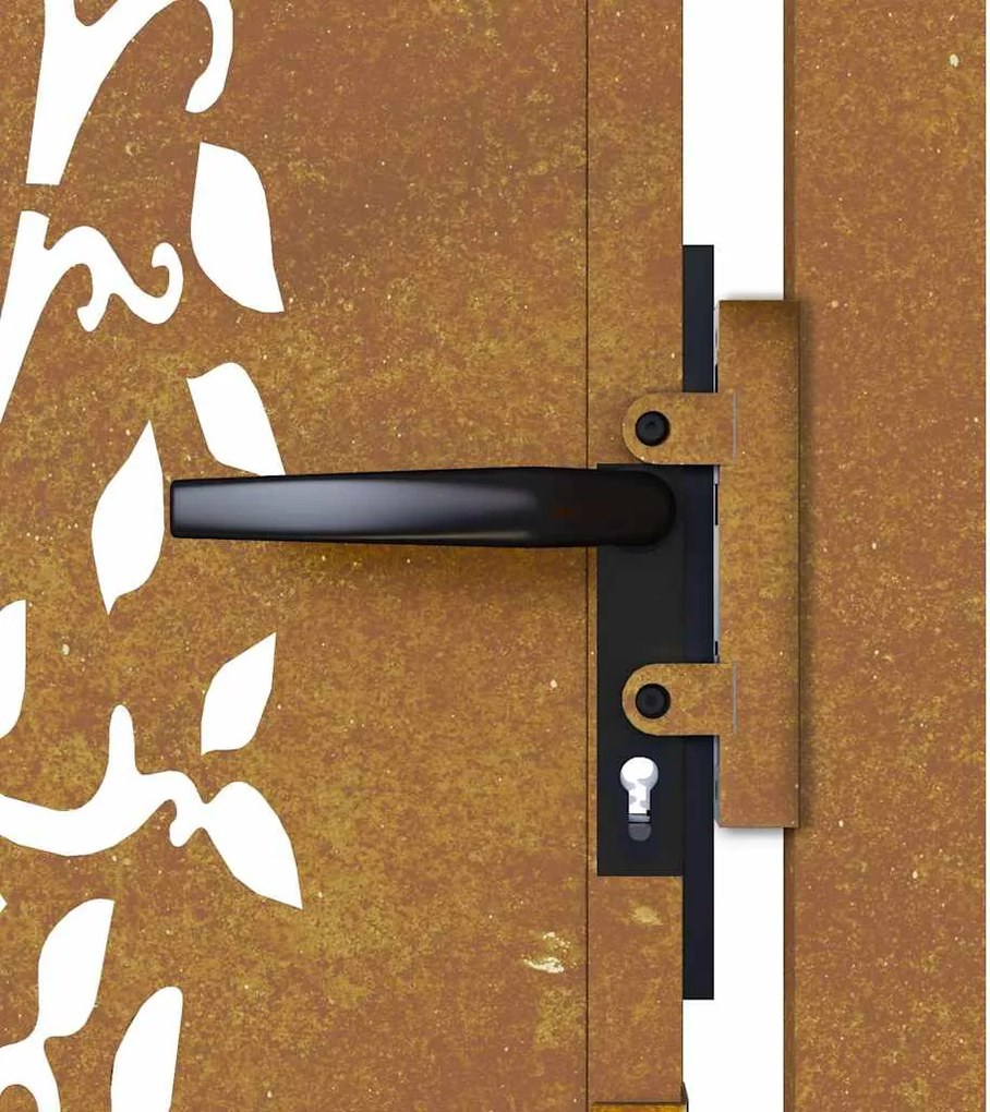 Zahradní branka 100 x 75 cm z cortenové oceli, design stromu 153214