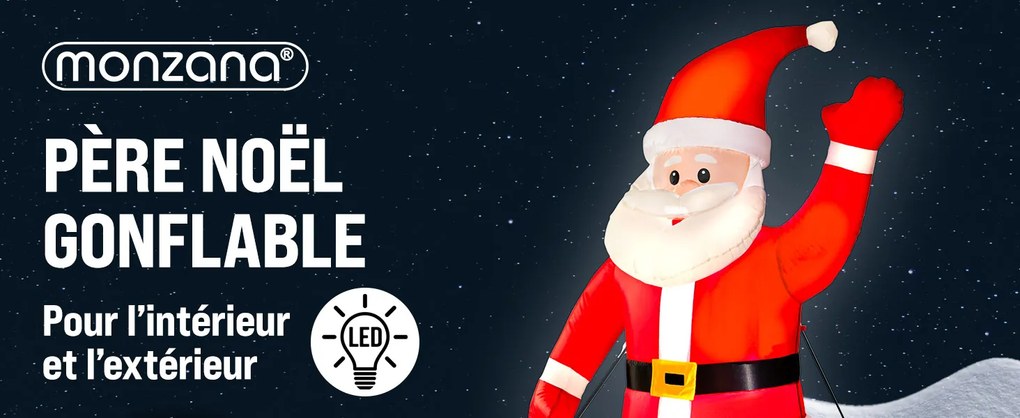Nafukovací Santa Claus s osvětlení